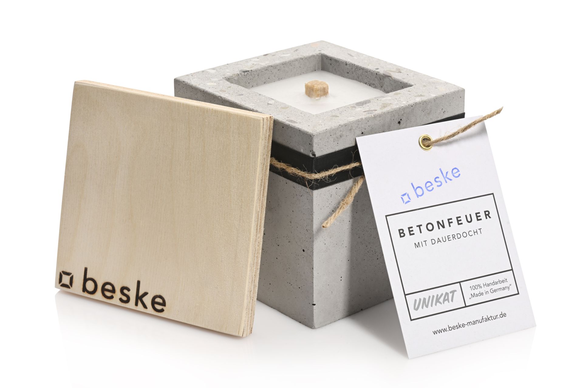 Beske Betonfeuer Fuego - Größe: 17 x 17 x 17 cm - beske | puristum