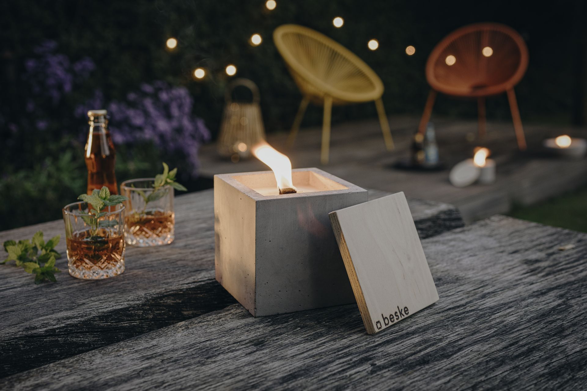 Beske Betonfeuer Fuego - Größe: 17 x 17 x 17 cm - beske | puristum