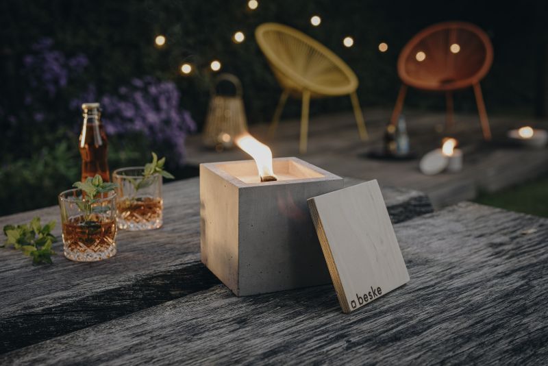 Beske Betonfeuer Fuego - Größe: 17 x 17 x 17 cm - beske | puristum
